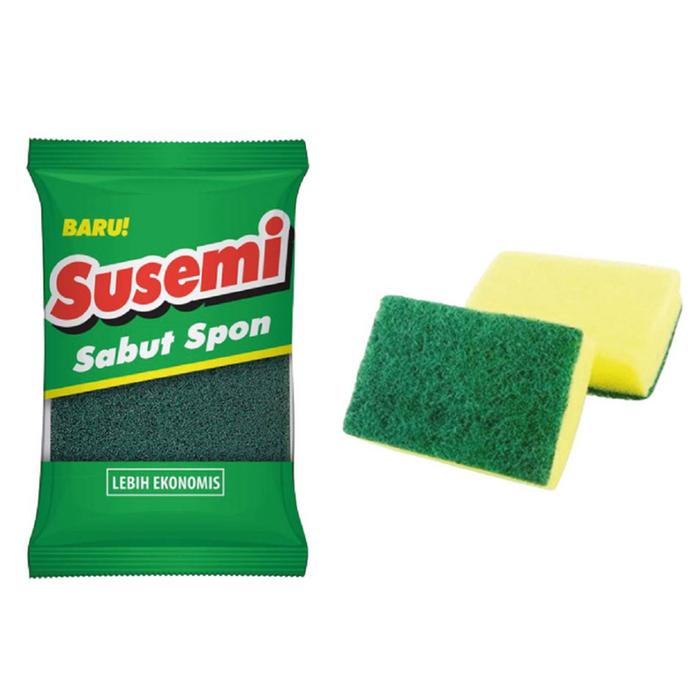 Jual SUSEMI SPONS HIJAU KUNING SABUT SPON CUCI PIRING SABUT ALAT MASAK ...