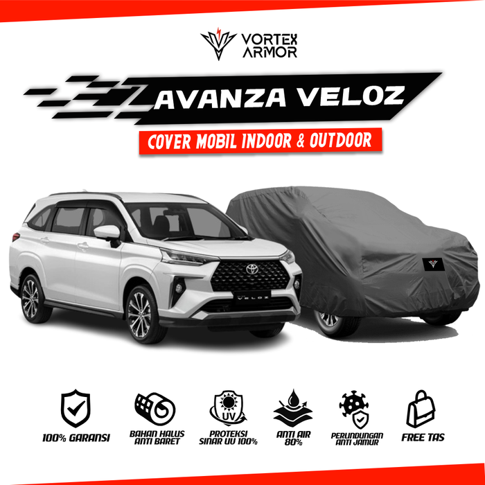 Jual Cover Mobil Avanza Veloz Bahan Taffeta Anti Air UV Double Stitch ...