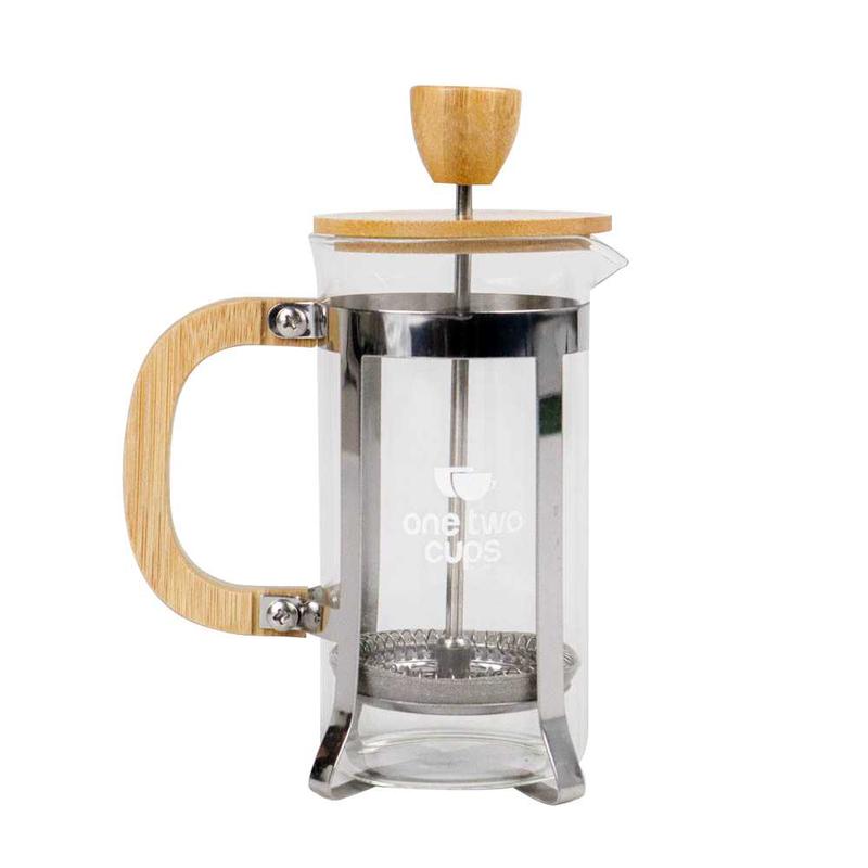 One Two Cups French Press Kopi Teh Coffee Maker Gagang Kayu 350ml ...