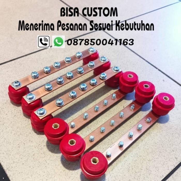 Jual busbar tembaga 3mm x 20mm x 150mm komplit tinggal pakai -tembaga ...