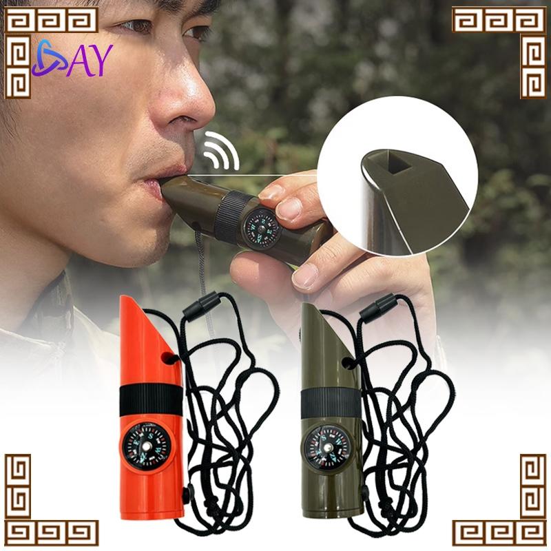 7in1 Peluit Survival Outdoor Peluit Penyelamat Berkemah Multifungsi ...