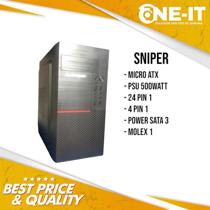 Casing PC Powermax Sniper M ATX Include PSU 500 Watt - Shop | Tokopedia