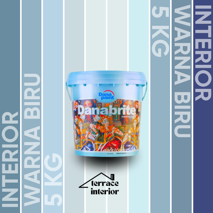 Jual Cat Tembok Interior Danapaint Danabrite Warna Biru 5 Kg - Blue ...
