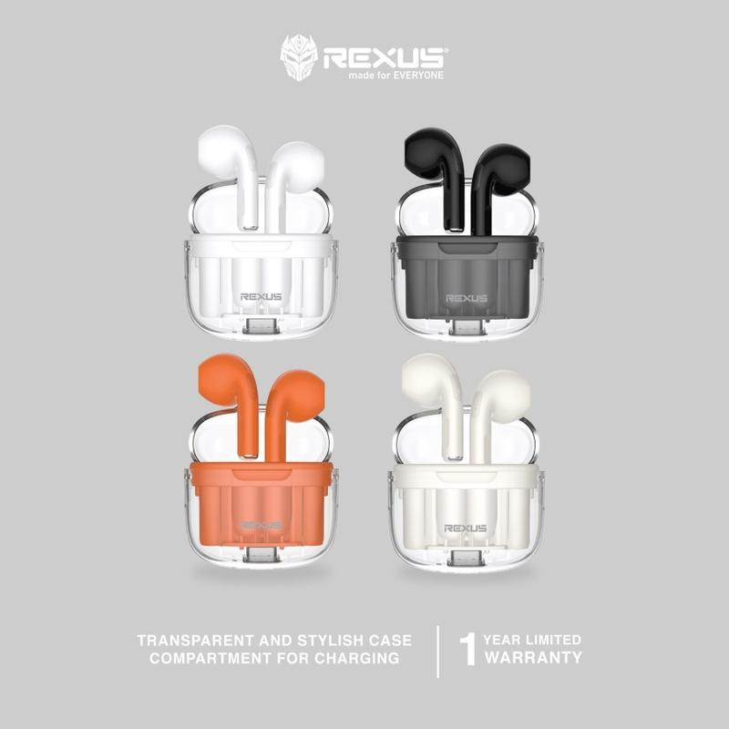 Earphone Bluetooth TWS V5.3 REXUS FX3 Transparent - Shop | Tokopedia