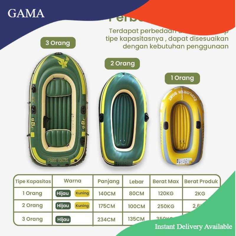 Perahu Karet Pelampung Perahu Dayung Double Pompa Aning Material Karet ...