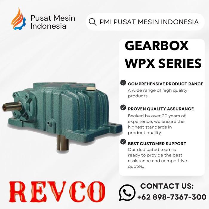 Jual GEAR BOX REVCO WPX 135 WORM GEAR REDUCER RATIO 1:10-60/ GEARBOX ...