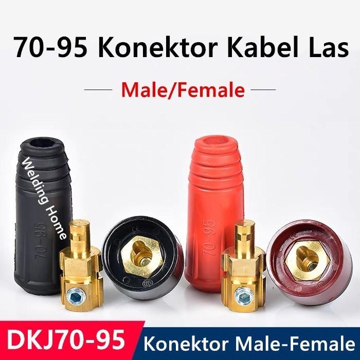 Jual Konektor Kabel Las Male Female DKJ 70-95mm Panel Socket Conector ...