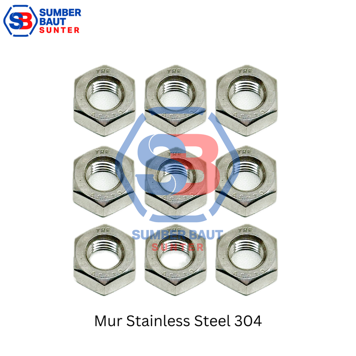 Jual M4 x 0.70 Mur Stainless Steel SUS 304 Nut Only Hex 4 mm Anti Karat ...