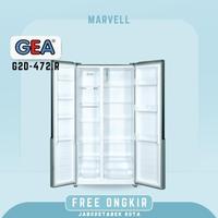 Jual Kulkas Inverter Gea G2d-472.R Inox Kulkas Side by Side 2 Pintu ...