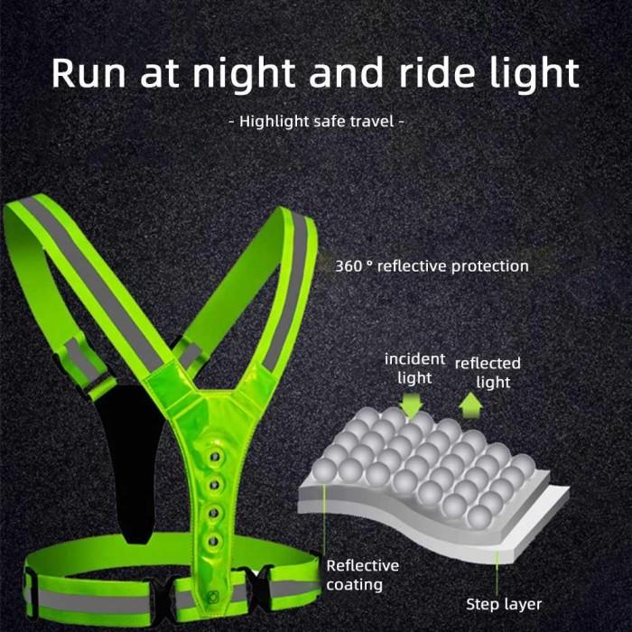 (Ata) Rompi Tali Reflektif Sabuk Keselamatan Led Reflective Vest - Shop ...
