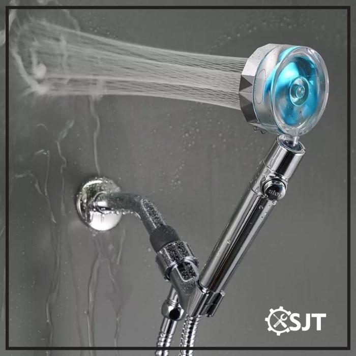 SJT - Hand Shower Turbo Fan Shower Ion Spa On/Off Kepala Shower Bulat ...
