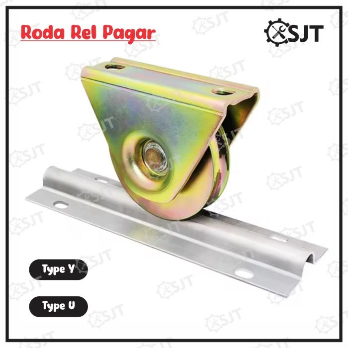 Promo SJT - Roda Pagar Rel Model U V/Y 50mm 60mm 70mm / Roda Pintu ...