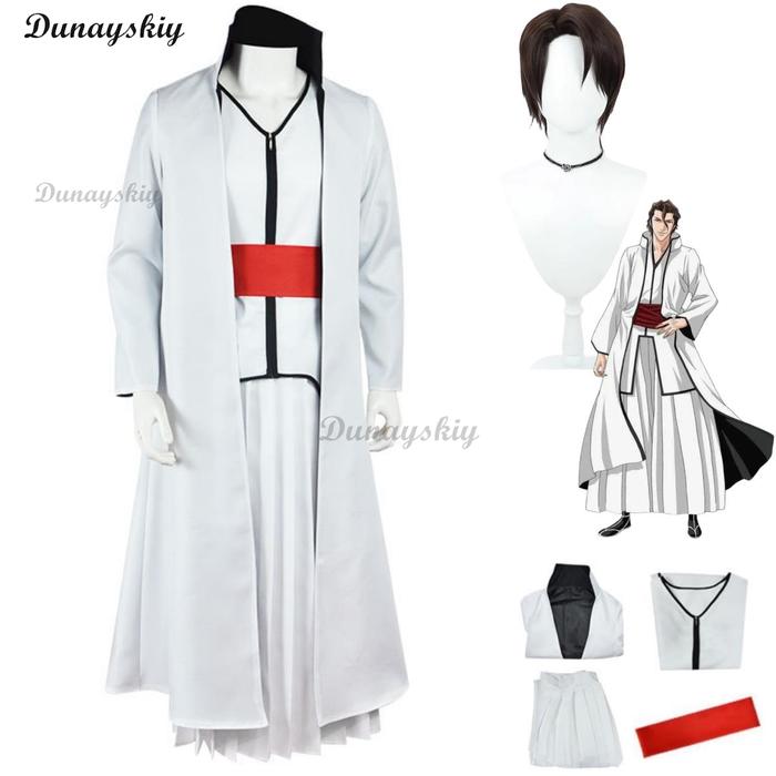 Jual Anime Bleach Shinigami Aizen Sousuke Cosplay Costume Gotei 13 ...