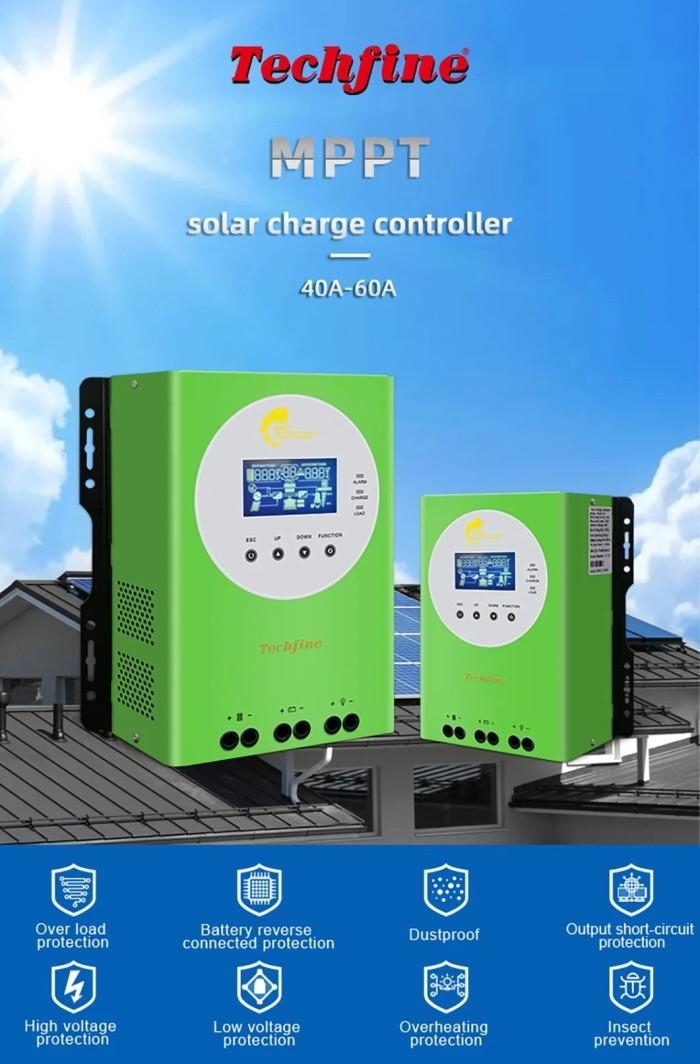 Jual Techfine MPPT 100A solar charge controller SCC PV solar panel sur ...