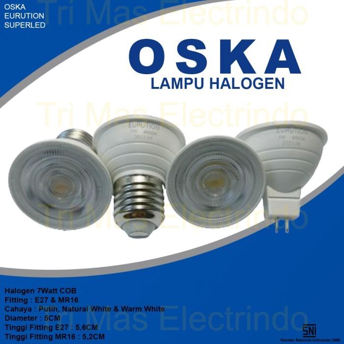 Jual OSKA Lampu Halogen Cup / Lampu Halogen Spotlight MR16 7Watt COB ...