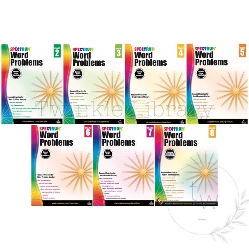 Spectrum Word Problems Grade 2 3 4 5 6 7 8 | Buku Latihan Matematika ...