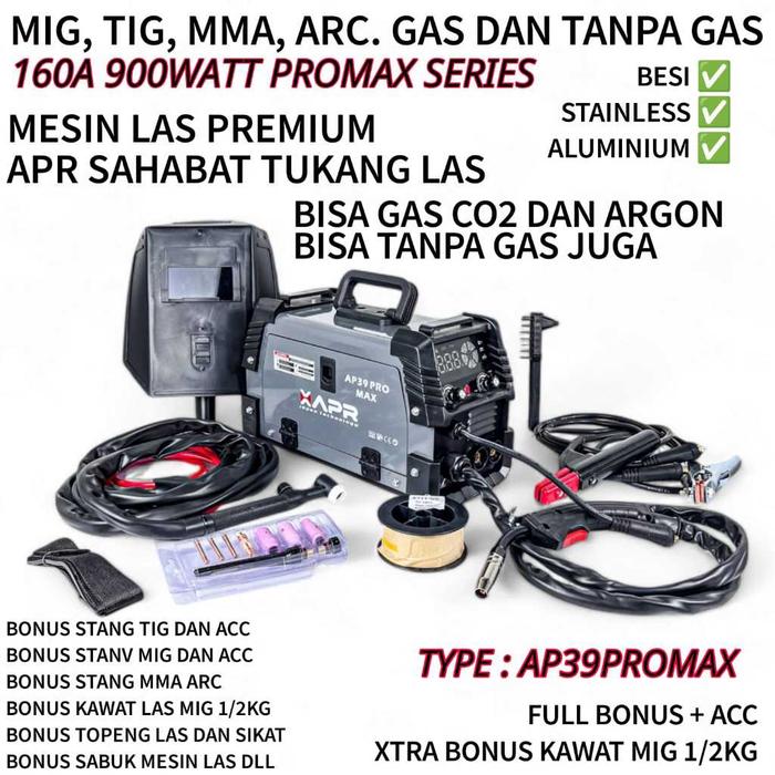 Jual Raja mesin las MIG TIG MMA MERK APR TYPE AP39 PROMAX XAPR BONUS ...