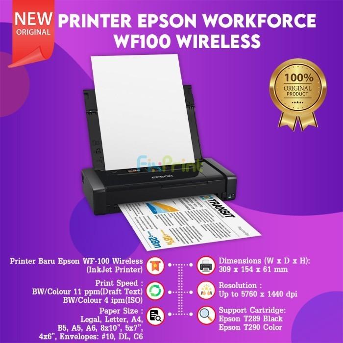Promo Printer Epson Portable WF-100 WF100 L3250 L4360 Print Scan Copy ...