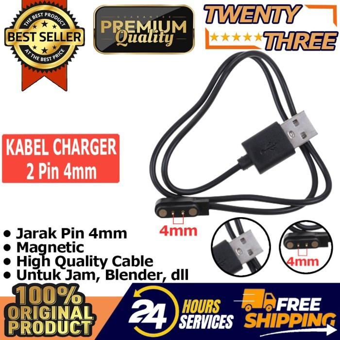 JT Ready Smartwatch Charger 2 Pin 4mm Charging Cable Kabel Casan - Shop ...