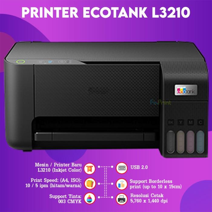 Promo Printer Eco Tank L3210 / L3211 / L3216 Print Scan Copy All In One ...