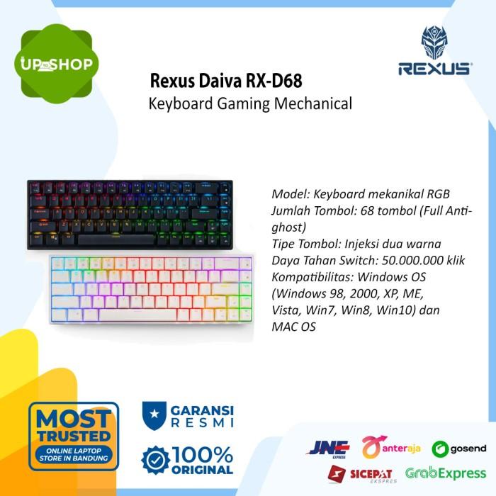 Rexus Keyboard Gaming Mechanical Daiva RX-D68 - Shop | Tokopedia