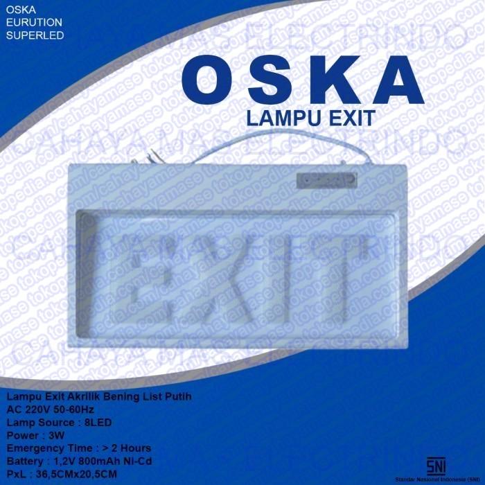Jual OSKA Lampu Exit / Lampu Emergency / Lampu Darurat / 3Watt Akrilik ...
