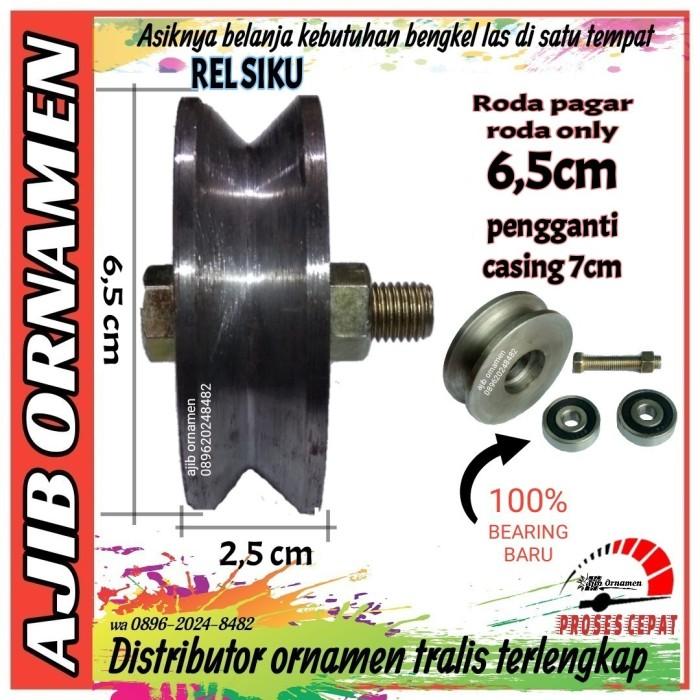 Jual Roda Only Super Black Pengganti Roda Pagar 7Cm Roda Bubut - rel ...
