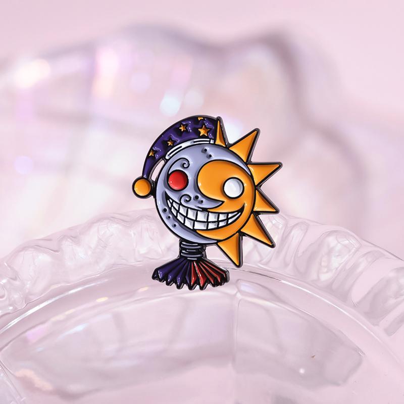Sun And Moon Good Night Enamel Pins Custom Suncat And Mooncat Brooches ...