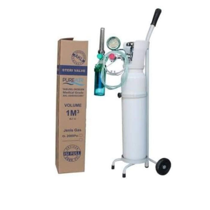 Jual Tabung Oxygen Lengkap Pure Air 1m3 + Regulator Siap Pakai - Hanya ...