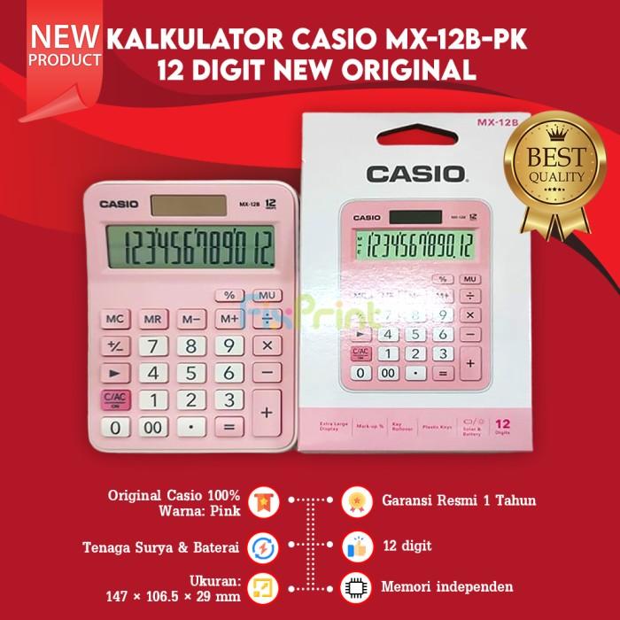 Jual Calculator Casio MX 12B Desktop Kalkulator 12 Digit New Original ...