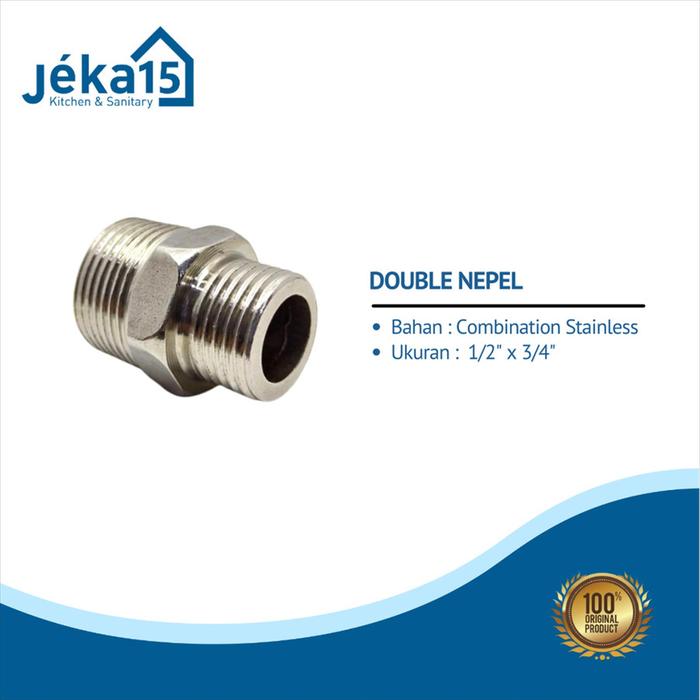 Jual Double Nepel 1/2" Ke 3/4"//Double Nipple Reducer/Nepel Stainless ...