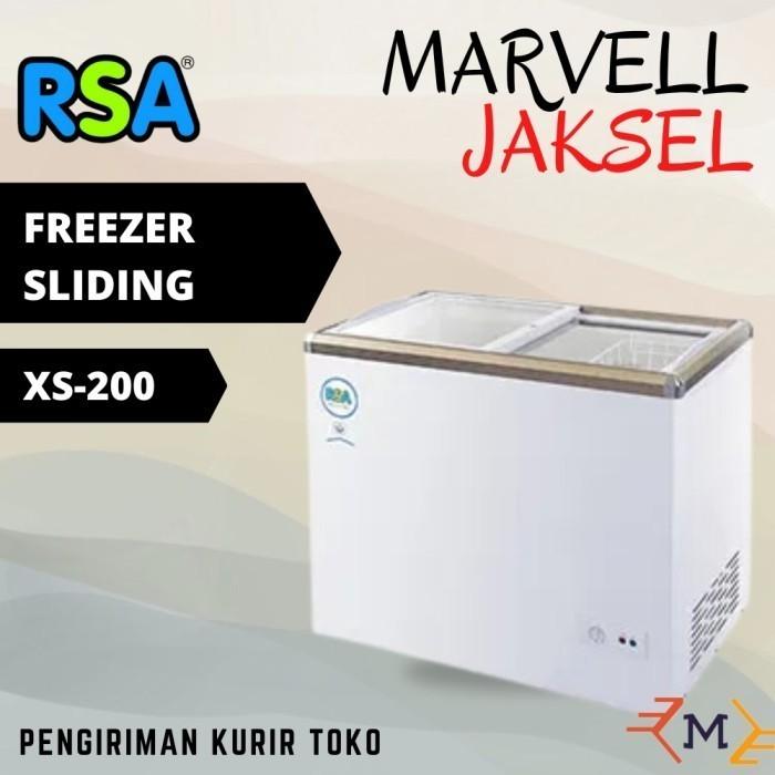 Jual RSA XS-200 Sliding Flat Glass Freezer [Chest Freezer Kaca 200 ...