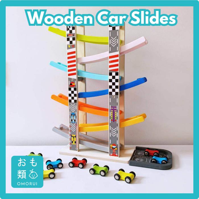Promo Wooden Car Slides Mainan Anak Kayu Edukasi Montessori Mobil ...