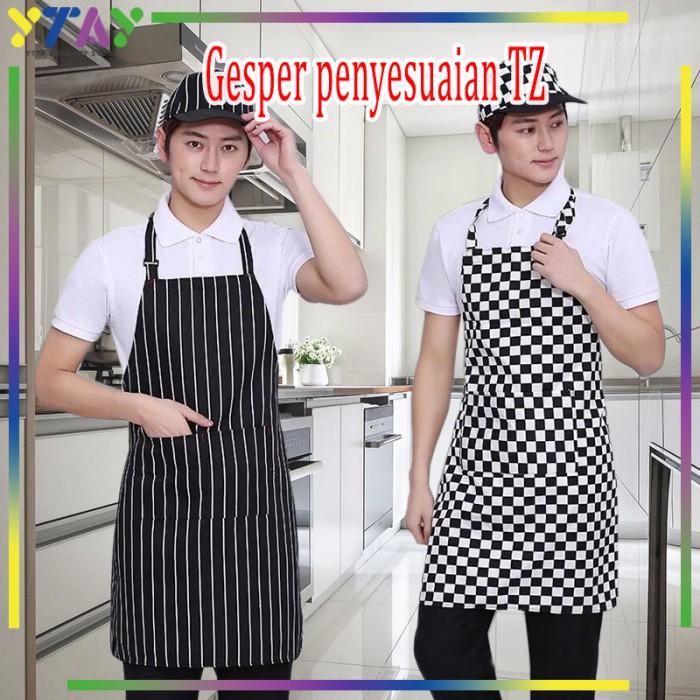 Promo Chef Series /Stripe Series/Full Panjang Apron /Chef Wear Apron ...