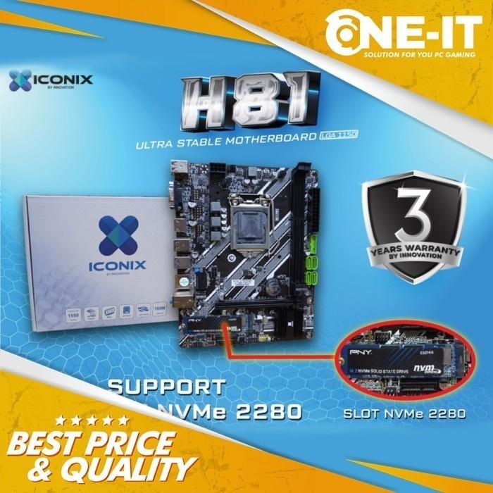 Motherboard Iconix H81DA1 Intel H81 DA1 LGA 1150 M.2 NVME - Shop ...