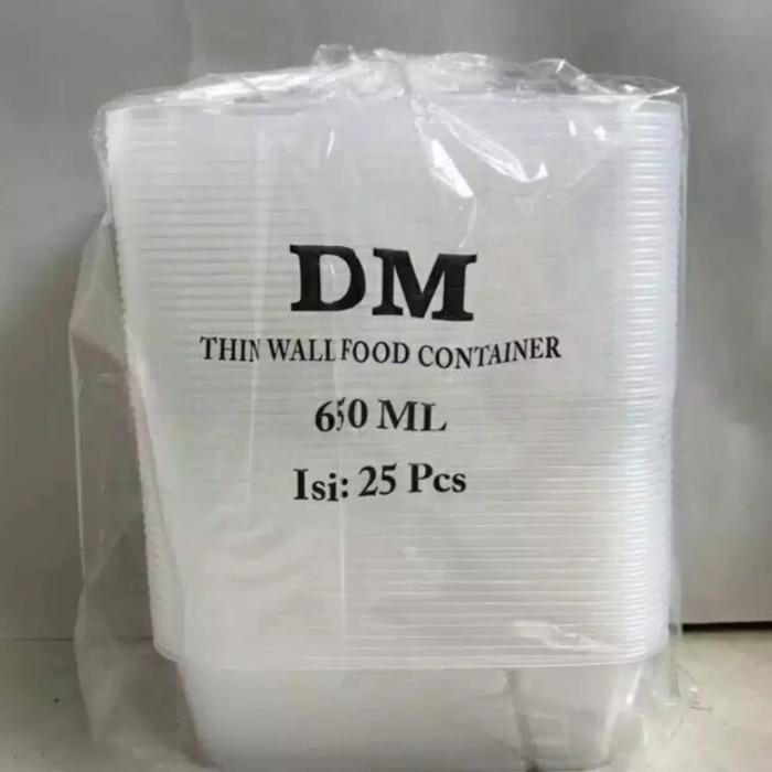 THINWALL DM 650ML FOOD CONTAINER TEMPAT KOTAK MAKAN PERSEGI PANJANG ...