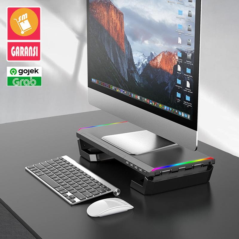 SM Meja Laptop Monitor Stand Waterproof RGB with 4 USB 2.0 06BK - Shop ...