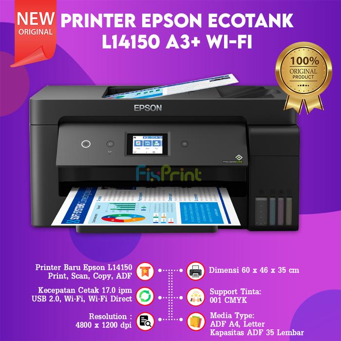 Promo Printer Epson L14150 A3+ Multifungsi Wi-Fi Duplex Print Legal All ...