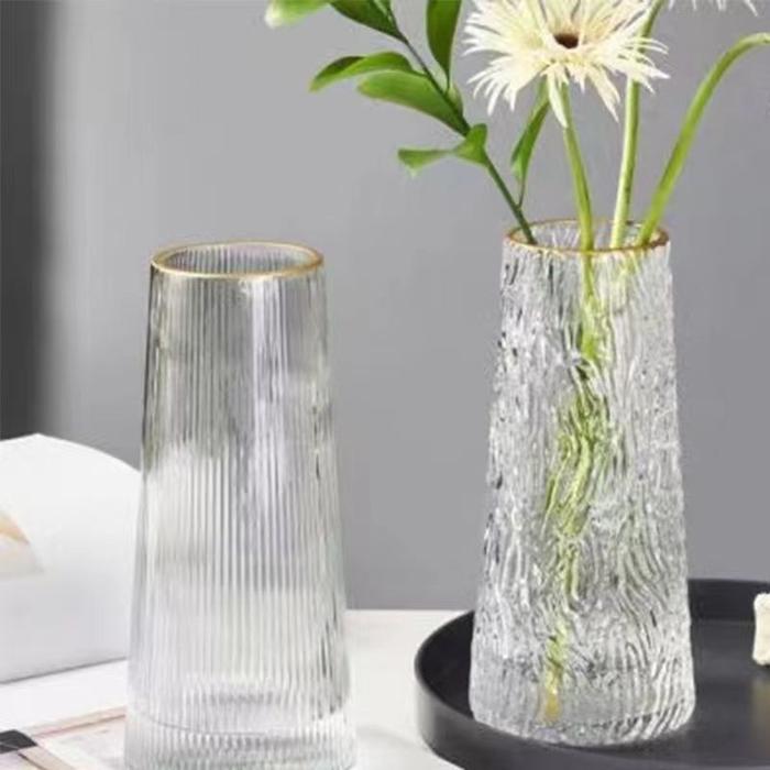 Jual Vas Bunga Kaca Premium Glass Luxury Flower Vase Home Decor - GREY ...