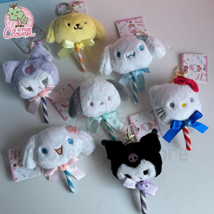 Jual CUTE CHARACTER LOLIPOP HEAD KEYCHAIN gantungan kunci bone cfc ...