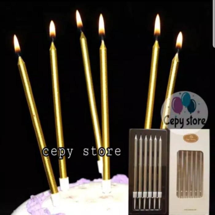 Lilin Ulang Tahun / Lilin Ulang Tahun Panjang Gold - Shop | Tokopedia