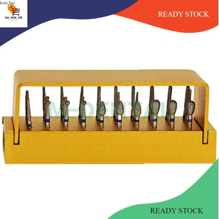 Jual Dental Diamond Bur Dental Bur Set High Speed Mata Bur Gigi Dan ...