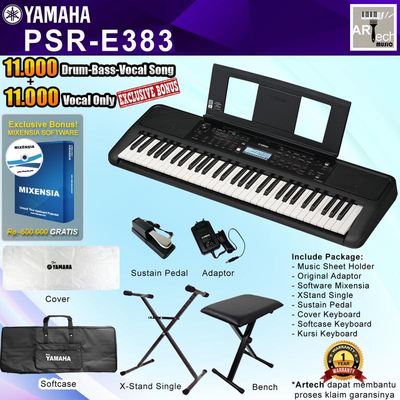 Keyboard Yamaha PSR E383 / PSRE383 / PSR E 383 Garansi Resmi - Shop ...