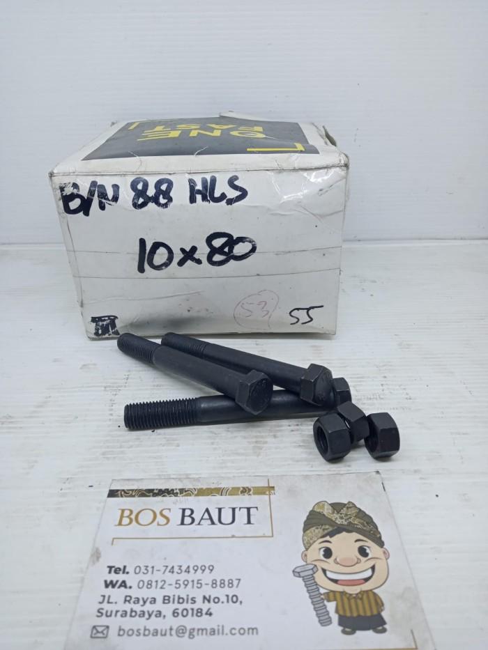 Jual BAUT MUR BAJA DRAT HALUS 8.8 M10X80 HITAM P1.25 - Kota Tangerang ...