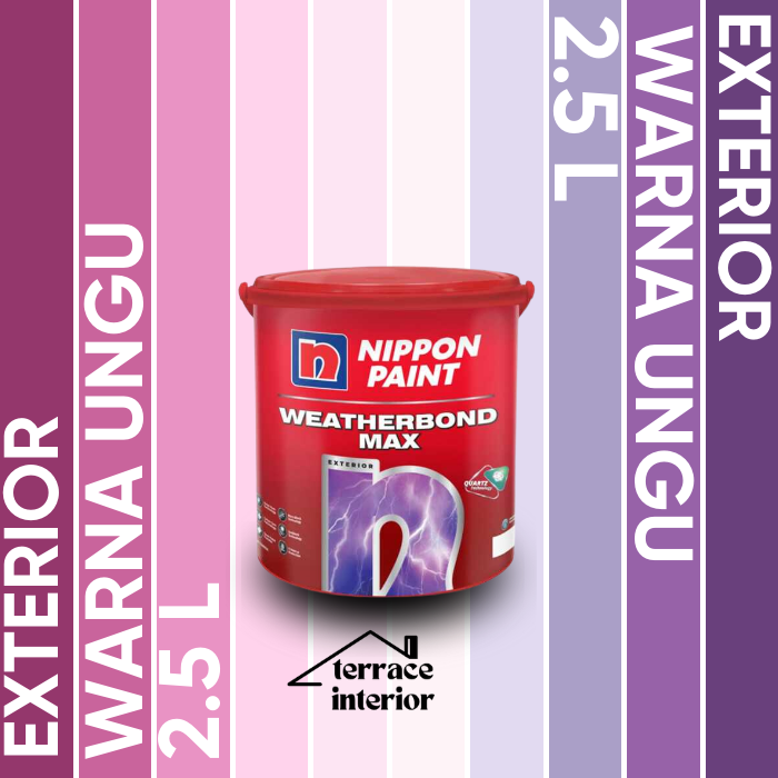 Jual Cat Tembok Exterior Weatherbond Max Nippon Paint Warna Ungu 2.5 L ...