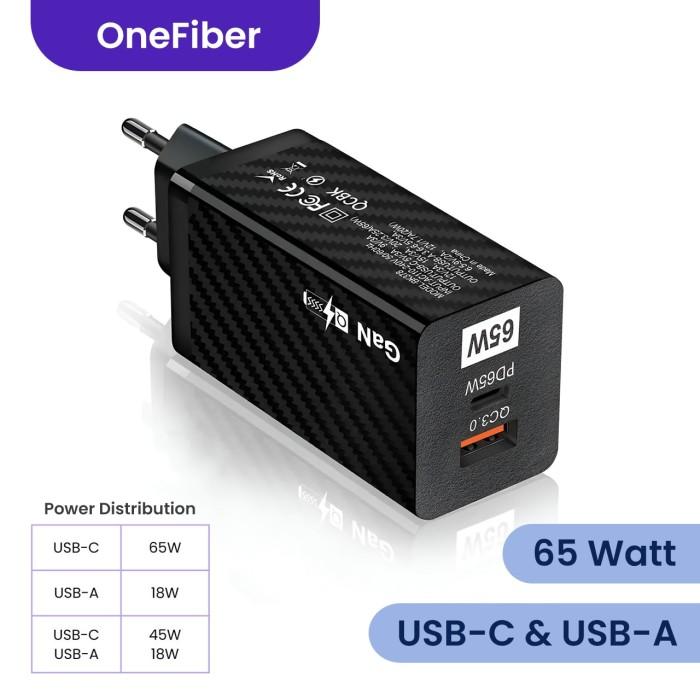 Jual Kepala Batok Quick GaN Charger PD 65W Travel Adaptor Dual Port USB ...
