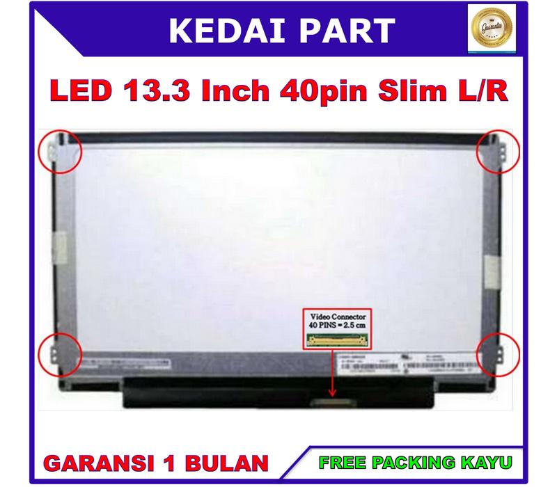 LCD LED Fujitsu 13.3 13 Inch 40 Pin 40pin Slim HD Bracket Kuping Baut ...