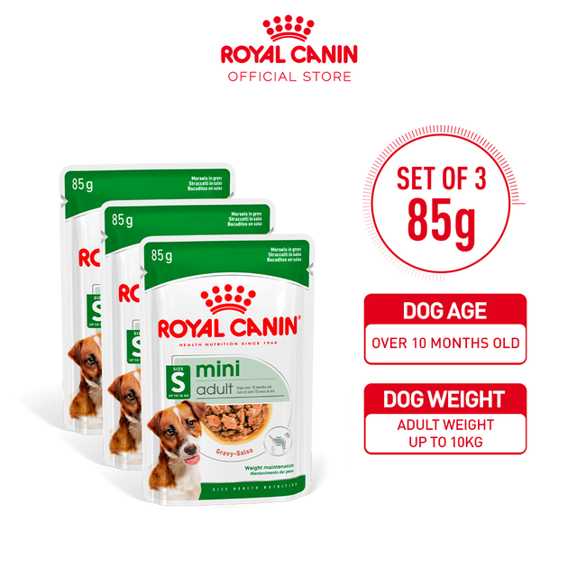 Promo Royal Canin Mini Adult (85g x 3 pouches) Wet Makanan Anjing ...