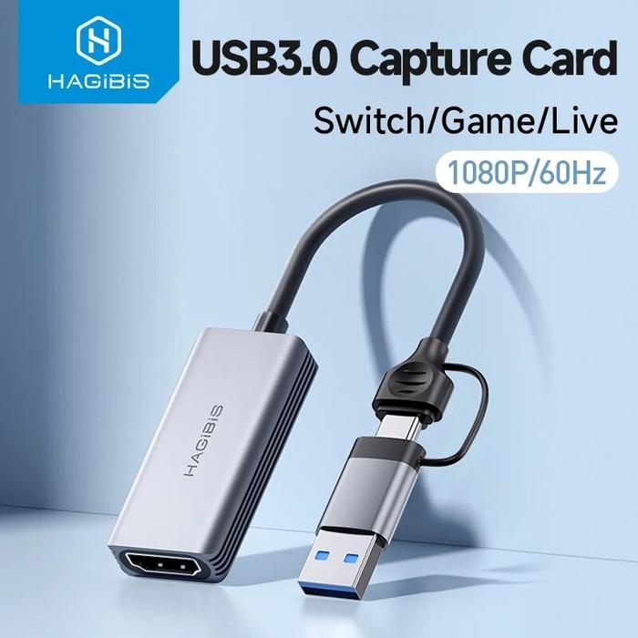Jual Hagibis USB 3.0 Video Capture Card HDMI-compatible to USB/Type-c ...