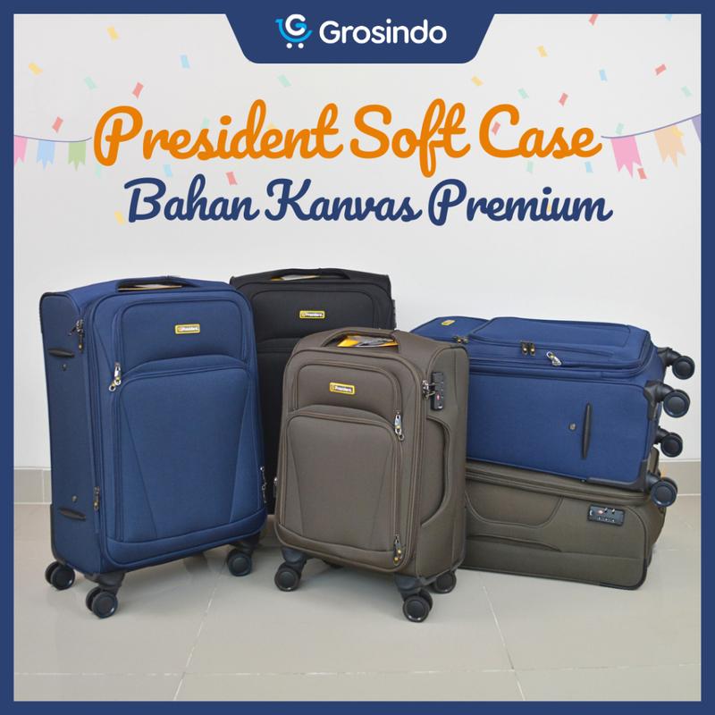 New- Koper President Soft Case 20-24 Inch Ukuran Kabin Bagas - Shop ...